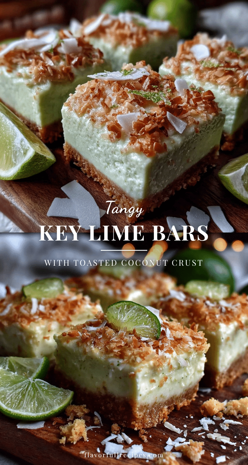 Creamy Key Lime Pie Bars Recipe with Toasted Coconut Graham Crust Easy ...
